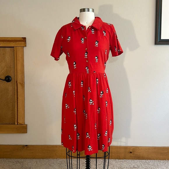 Disney | Dresses | Disney Mickey Mini Knit Shirt Dress | Poshmark